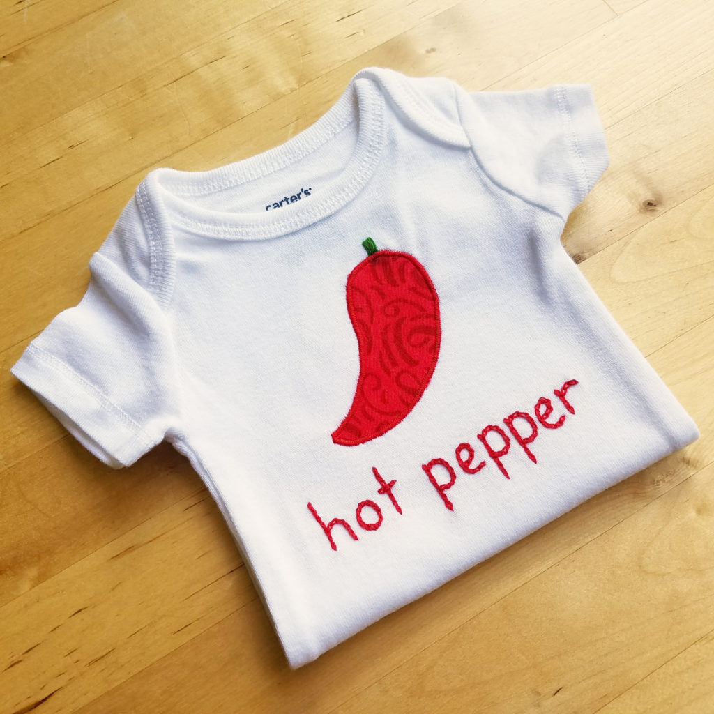 Hot Pepper Set – Bodysuit and Hat | KID things by Monika Briggs