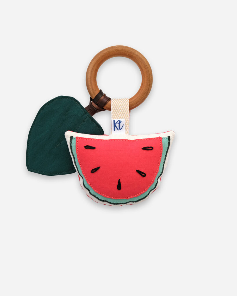 Watermelon Teether and Sensory Toy – Red | KID things by Monika Briggs